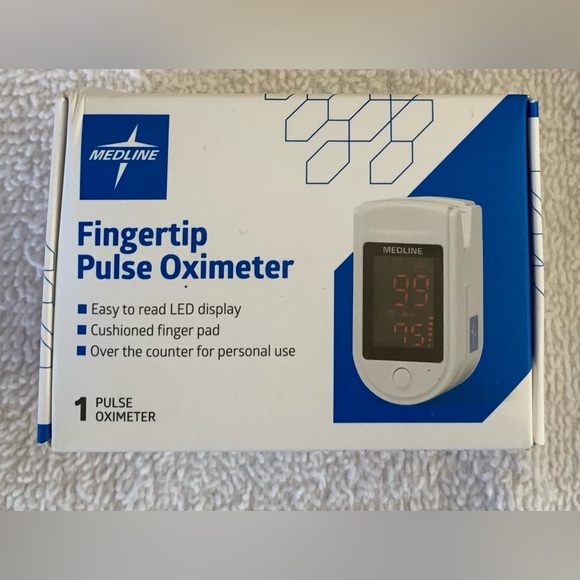 Other | Medline Fingertip Pulse Oximeter Blue And White | Poshmark